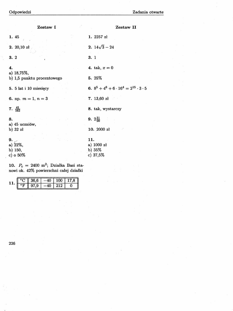 Odpowiedzi Otwarte | PDF