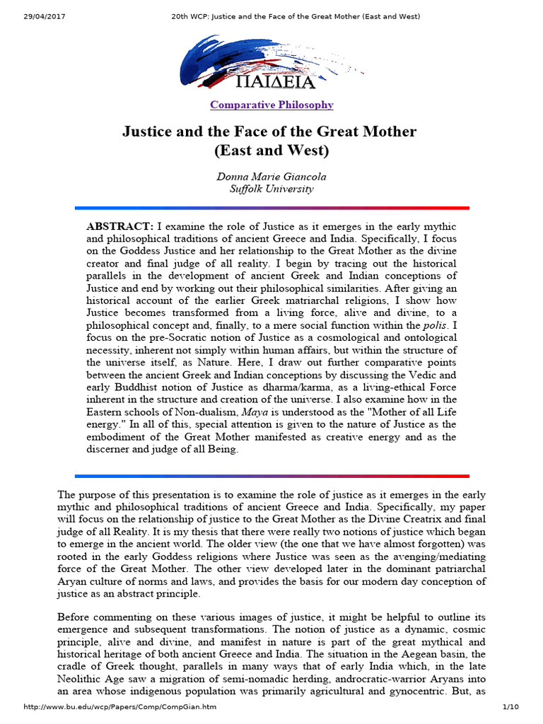 Giancola - Unknown - Justice and The Face of The Great Mother (East and ...