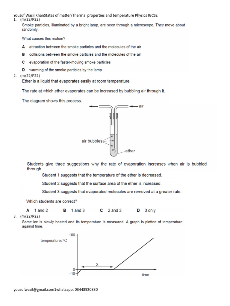 States of Matter and Thermal Properties | PDF | Thermodynamic ...