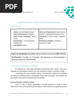 Modelo Laudo TEA Muito Completo | PDF | Autismo | Ciências comportamentais