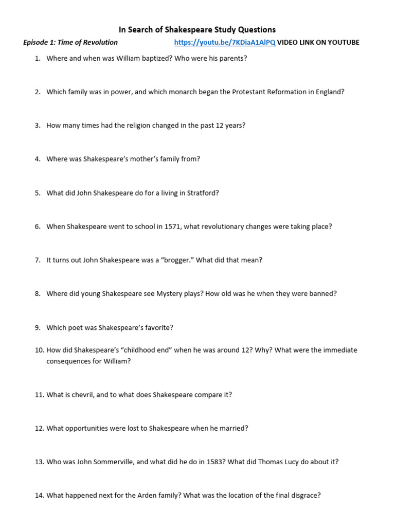 Kami Export - Zenix Rogers - in Search of Shakespeare Episode 1 ...