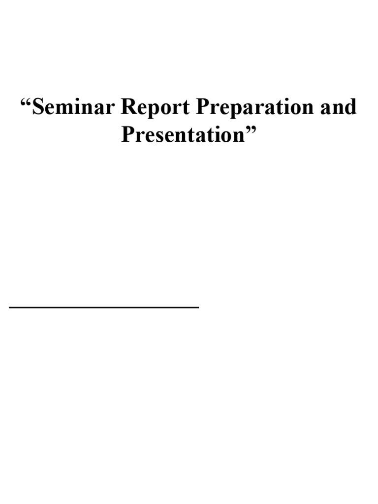 Seminar Report Guidelines and Format | PDF | Abstract (Summary)