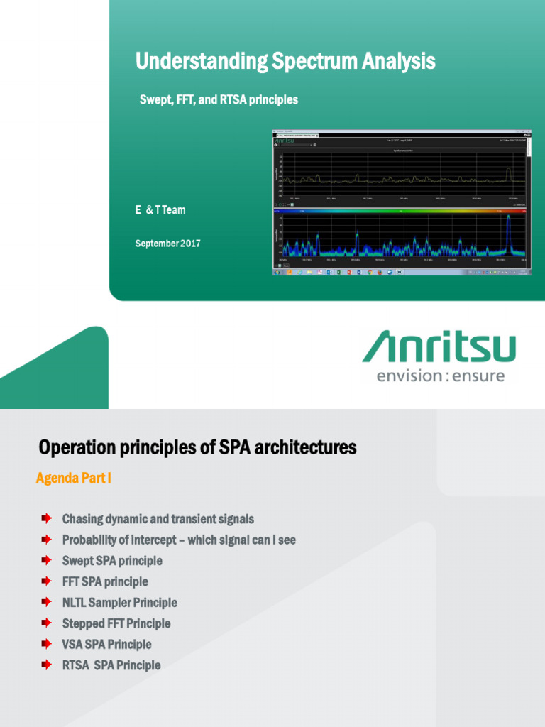 Swept Versus FFT Versus Real Time Approach | PDF | Spectral Density | Algorithms