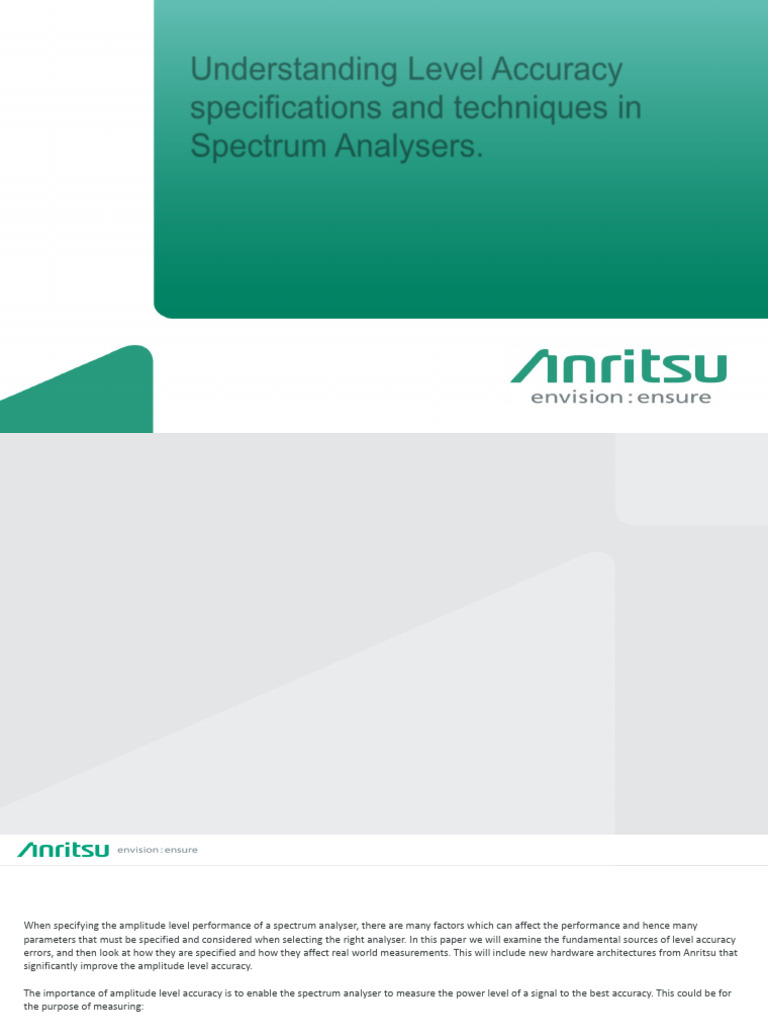 Understanding SpA Level Accuracy | PDF | Accuracy And Precision ...