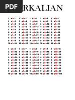 Tabel Perpangkatan Bilangan 1-10 | PDF | Teaching Methods & Materials