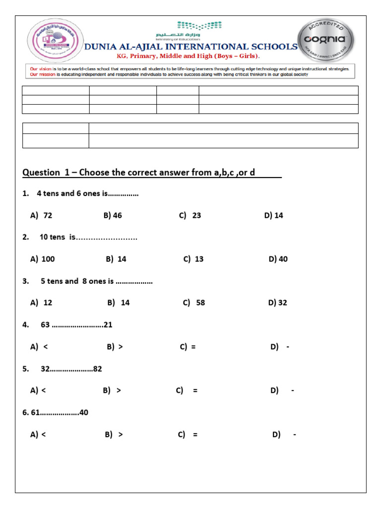 Math Midterm Worksheet for Students | PDF