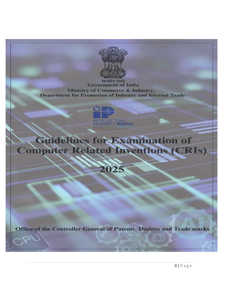 Draft_CRI_Guidelines_Publication_March2025 | PDF | Prior Art | Novelty (Patent)
