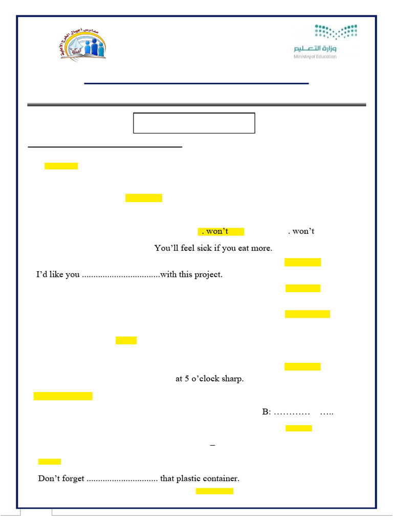 Mega goal 2.2 Final revision worksheets . Answers | PDF | Sleep