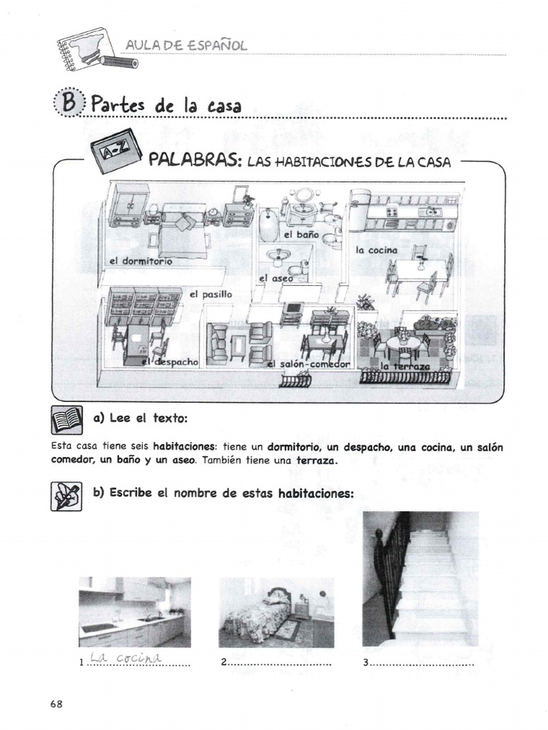 Partes de La Casa - Vocabulario | PDF