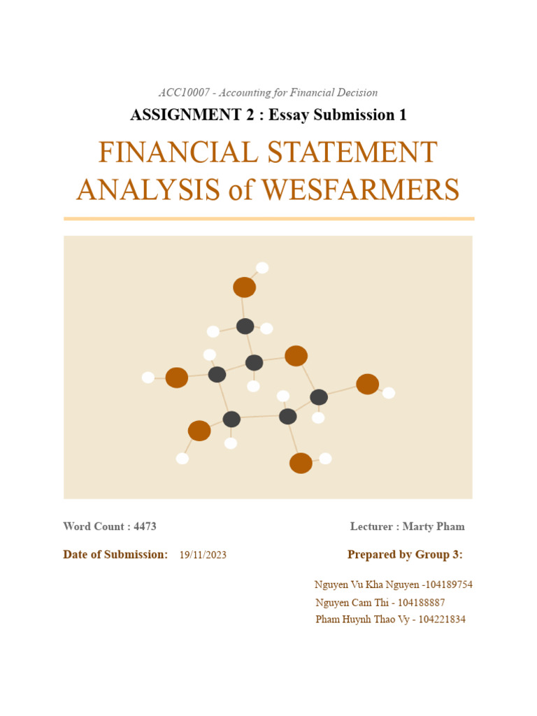 Wesfarmers Financial Statement Analysis 2023 | PDF | Debt | Capital ...