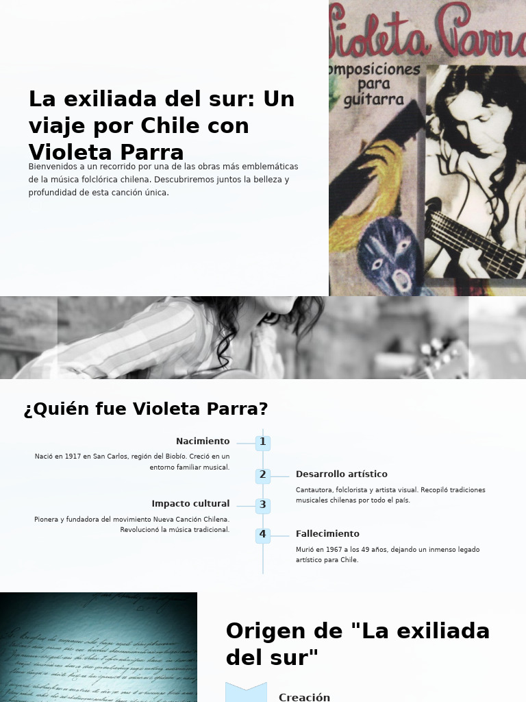 La Exiliada del Sur: Violeta Parra y su legado | PDF | Canciones | Chile