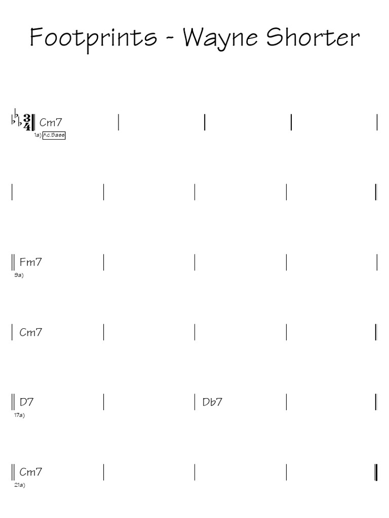 Footprints - Wayne Shorter | PDF