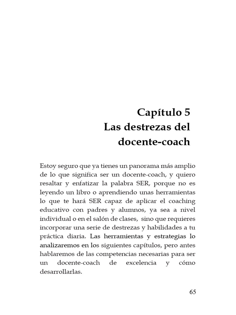 CAP 5 Libro Coaching Educativo y Gestion de Talento en La Escuela 65 95 | PDF | Enseñando | Maestros