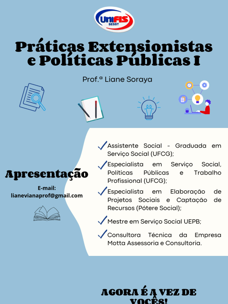 Práticas Extensionistas I - SLIDES | PDF | Trabalho social | Sociologia