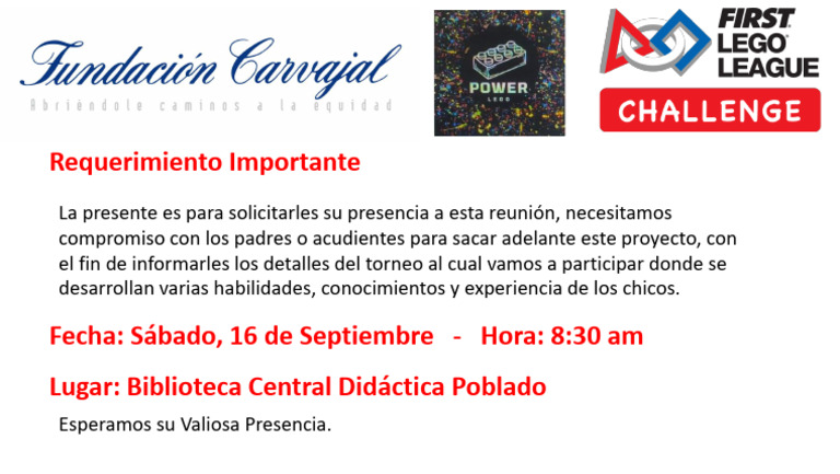 Reunion Padres de Familia LEGO | PDF