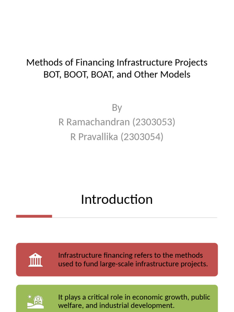 Financing Models for PPP Projects in India | PDF | Public–Private ...