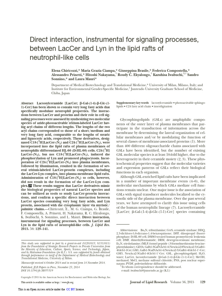 Direct Interaction, Instrumental For Signaling Pro | PDF | Cell Membrane
