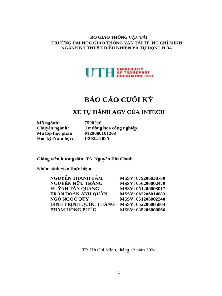 Nhóm 3. Xe T Hành Agv - PPNC | PDF