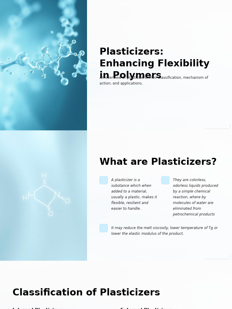 Plasticizers Enhancing Flexibility in Polymers Final | PDF | Polymers ...