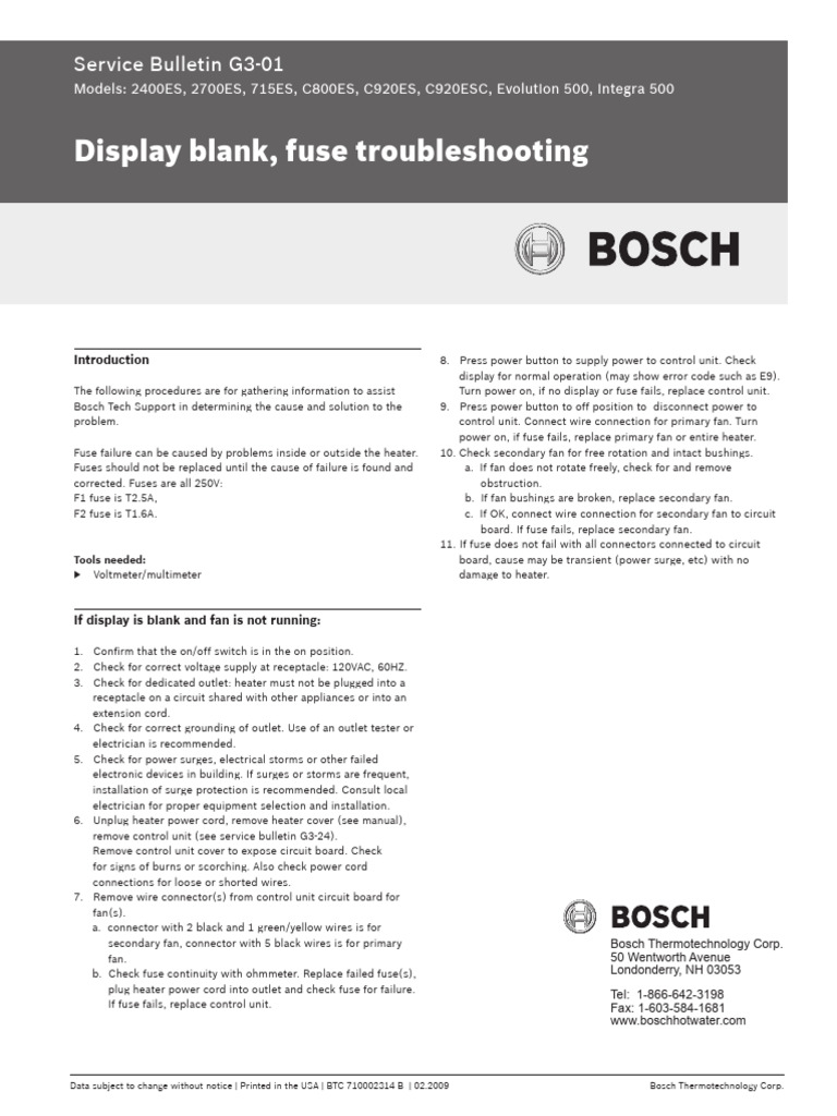 Bosch Display Blank Fuse Troubleshooting | PDF | Electrical Connector ...