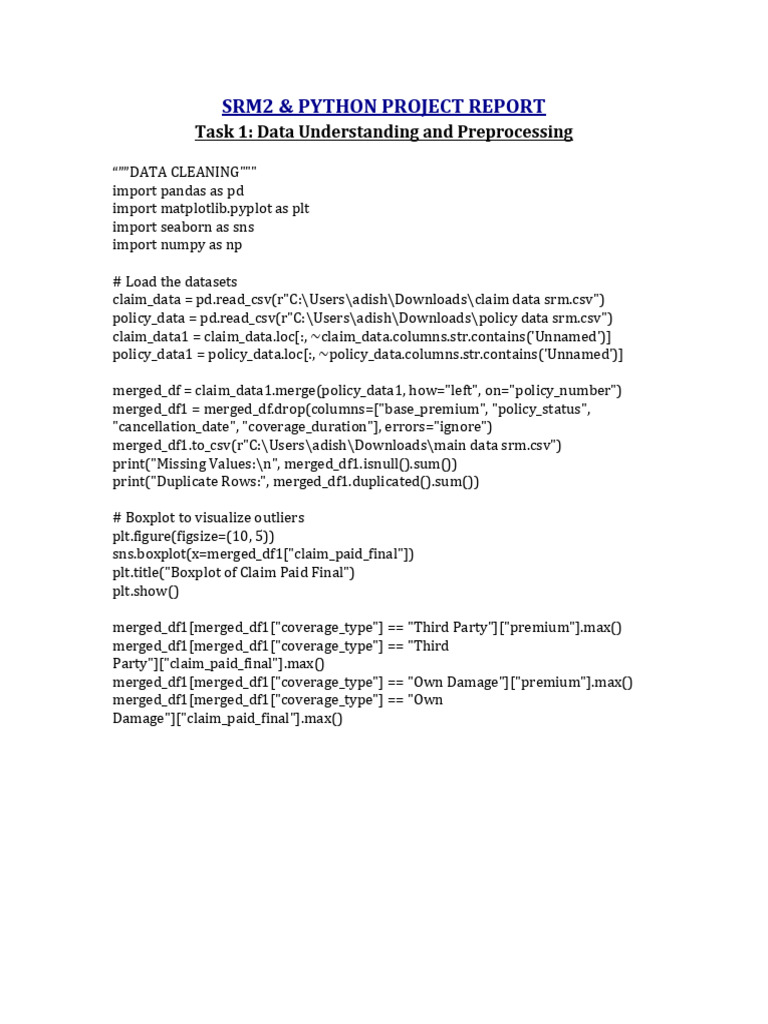 Bsc Sem4_srm2 & Python Project_group No. 02 | PDF | Computer ...