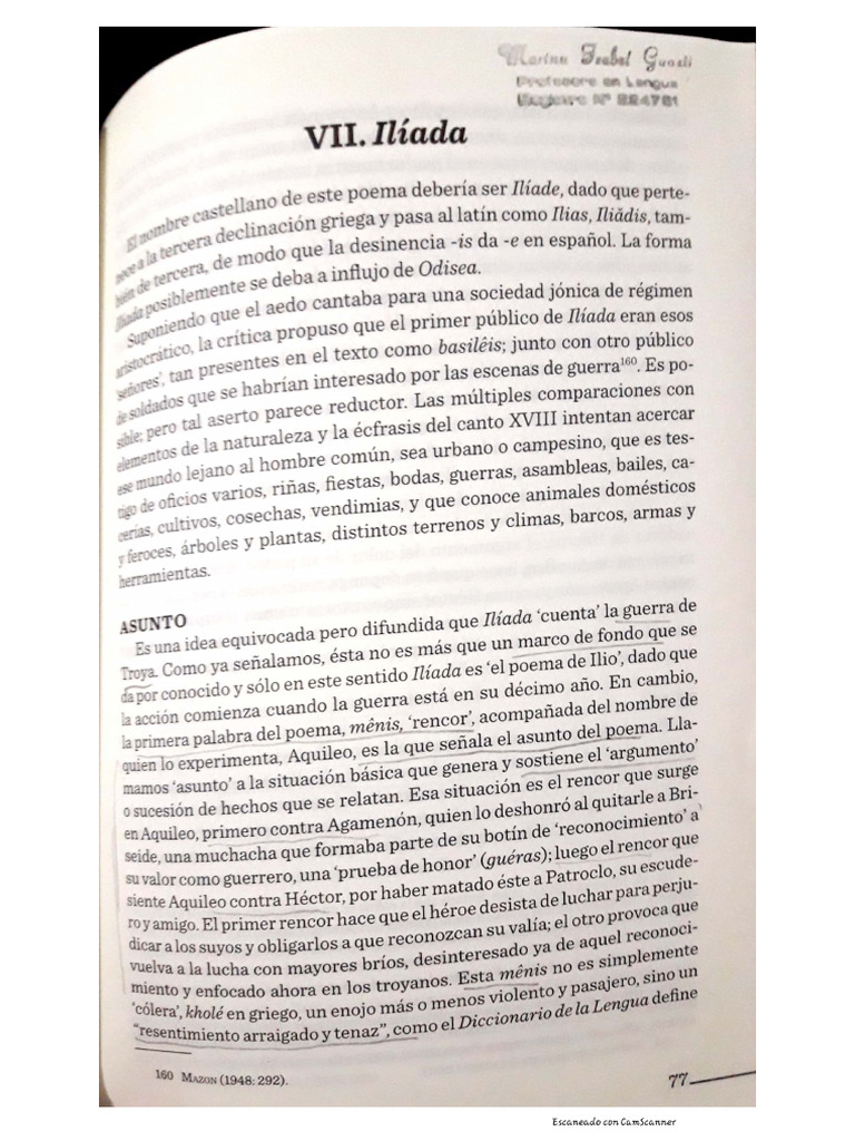 Cavallero Pablo VII Iliada | PDF