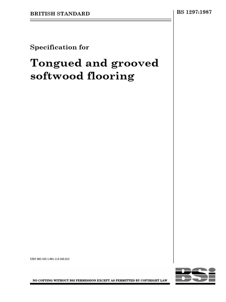 Specification for Tongued Flooring | PDF | Lumber | Copyright