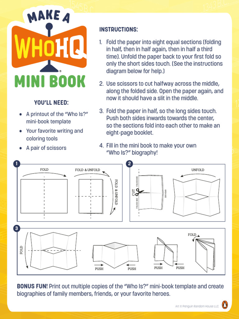 Create Your Own "Who Is?" Mini Book | PDF