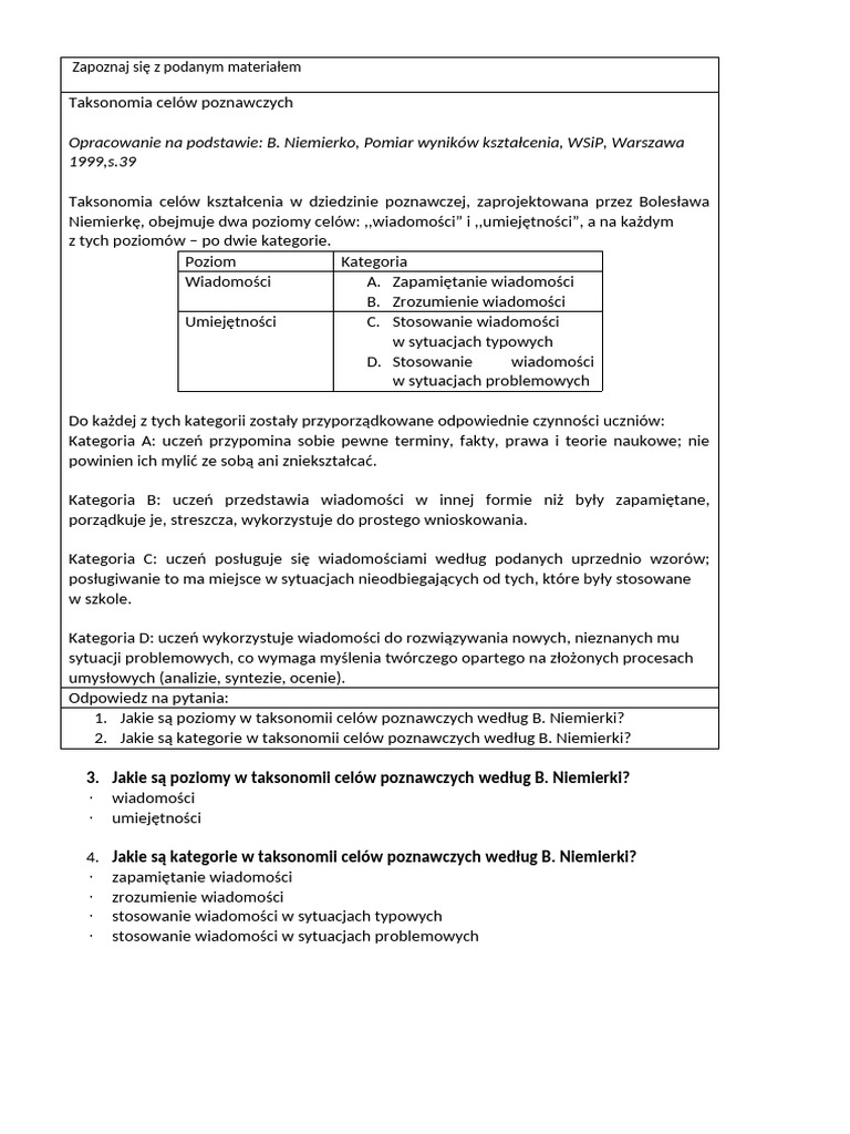 Karty Pracy Matla Zaj 1 | PDF