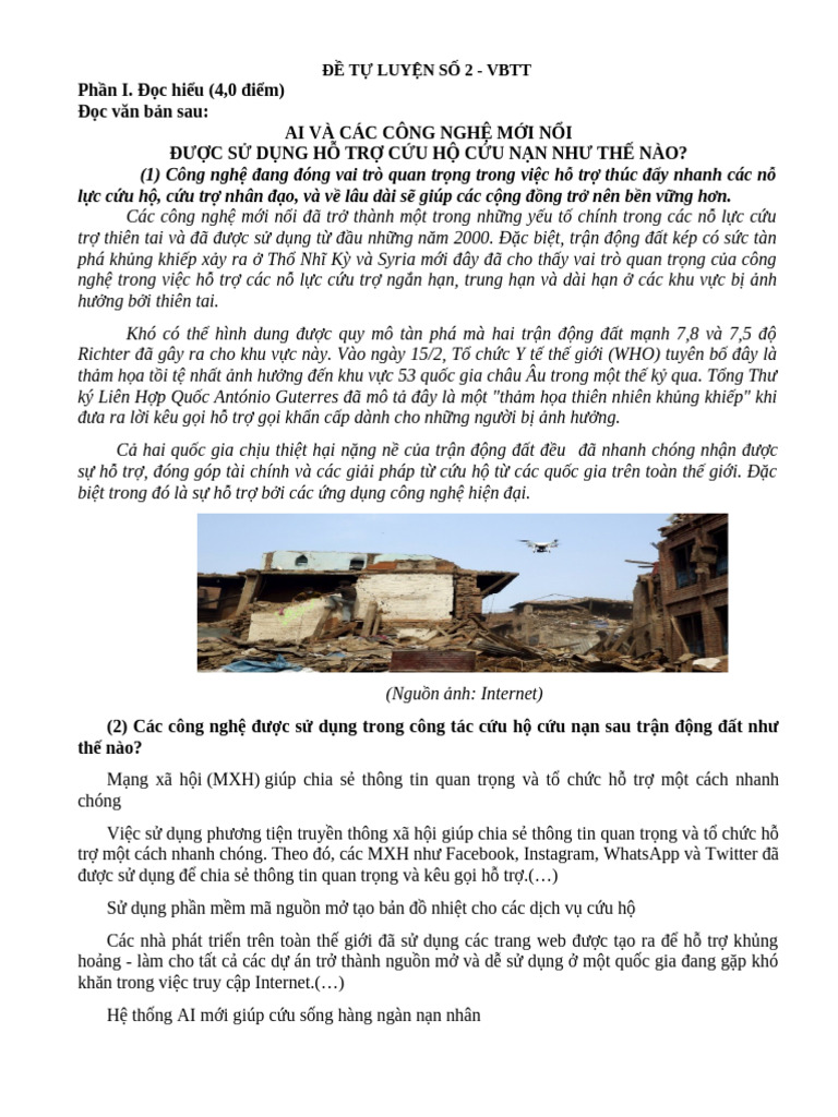 Đề tự luyện số 2 - VBTT | PDF