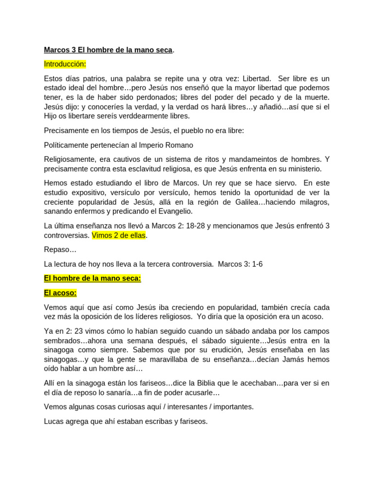 El Hombre La Mano Seca | PDF | Herodes el grande | Jesús