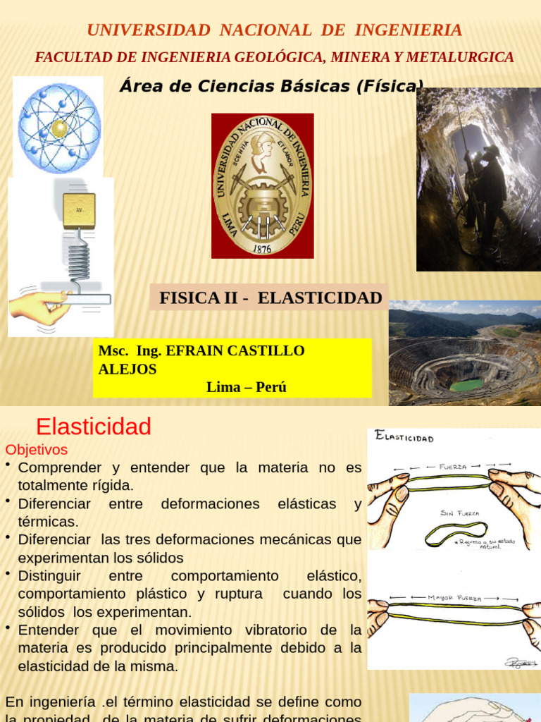 Clase Elasticidad 2 | PDF | Estrés (Mecánica) | Elasticidad (Física)