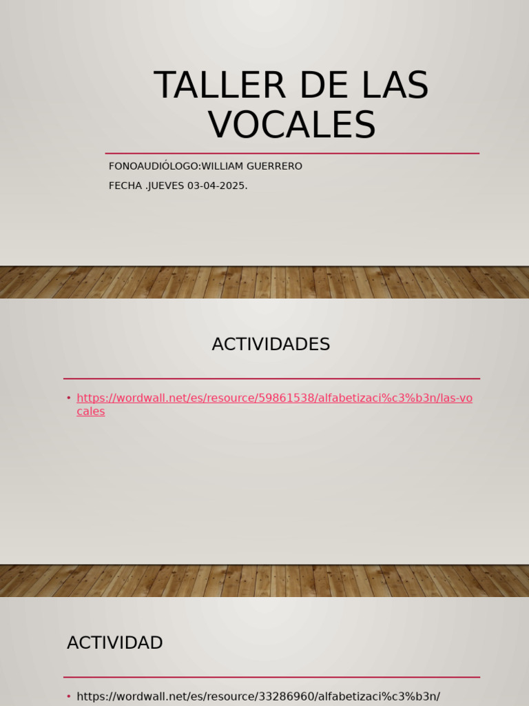Taller de Las Vocales y Abecedario | PDF