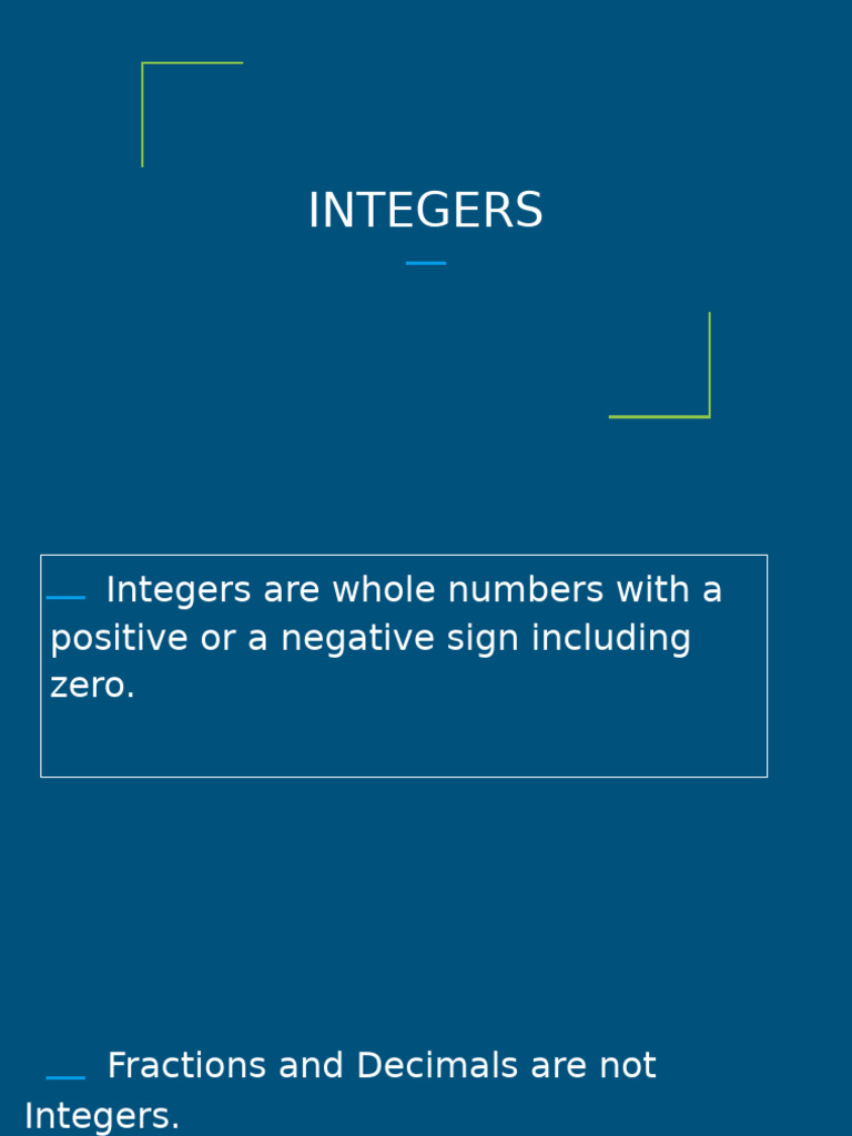 Understanding Integers: Types and Uses | PDF