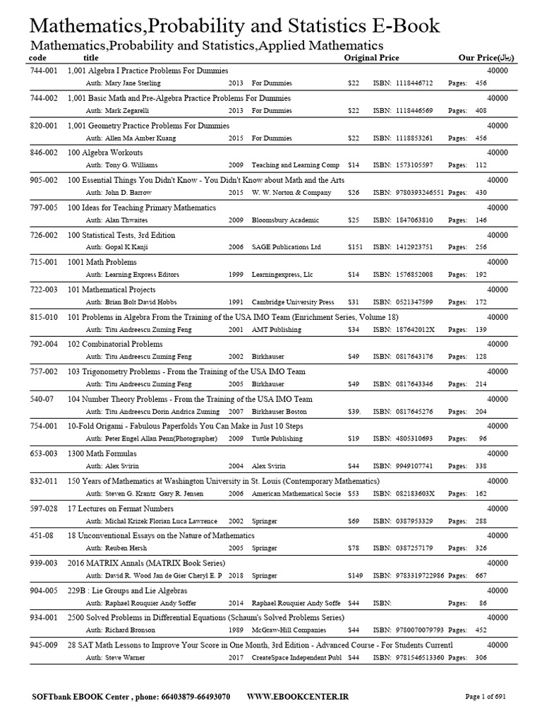 Mathematics,Probability and Statistics,Applied Mathematics | PDF | Mathematics | Mathematical ...