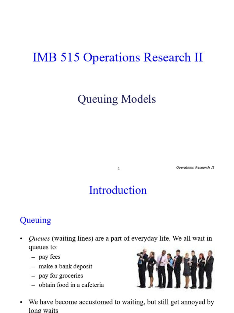 Understanding Queuing Models in Operations Research | PDF