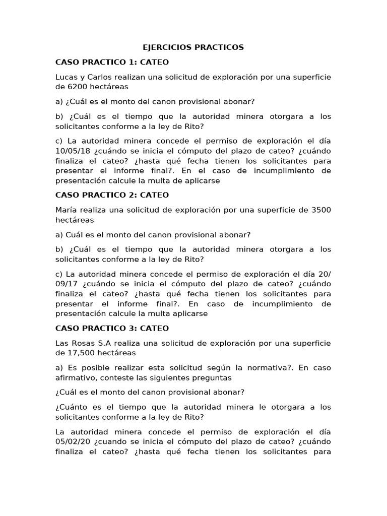 Casos para Practicar | PDF