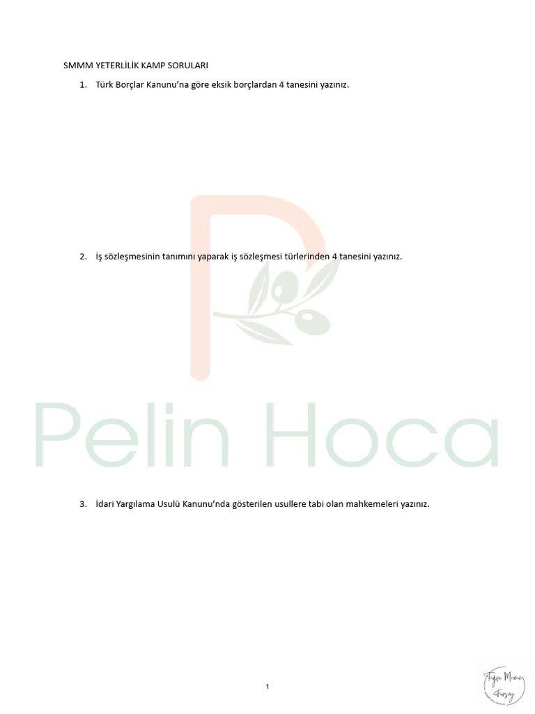Kamp 1 Soru | PDF