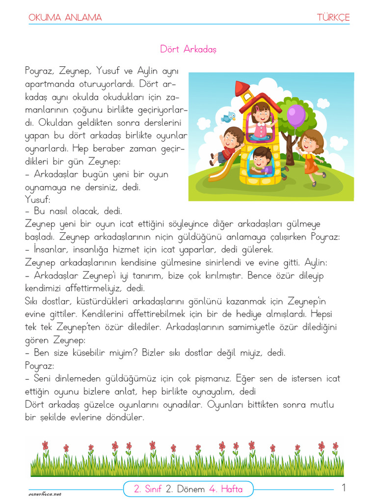 Sinif Haftalik Odev 4. Hafta | PDF