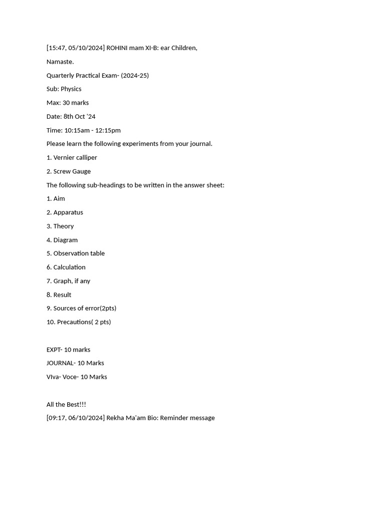 Phy Practical Type | PDF