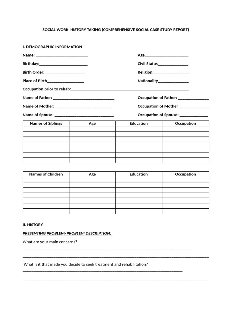 Comprehensive Social Case Study Report | PDF | Substance Abuse | Drug Rehabilitation