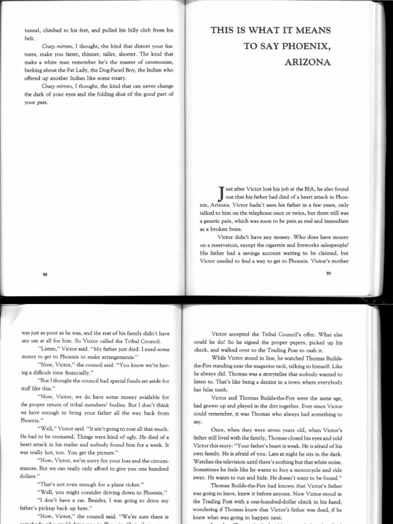 This Is What It Means To Say Phoenix Arizona Sherman Alexie | PDF