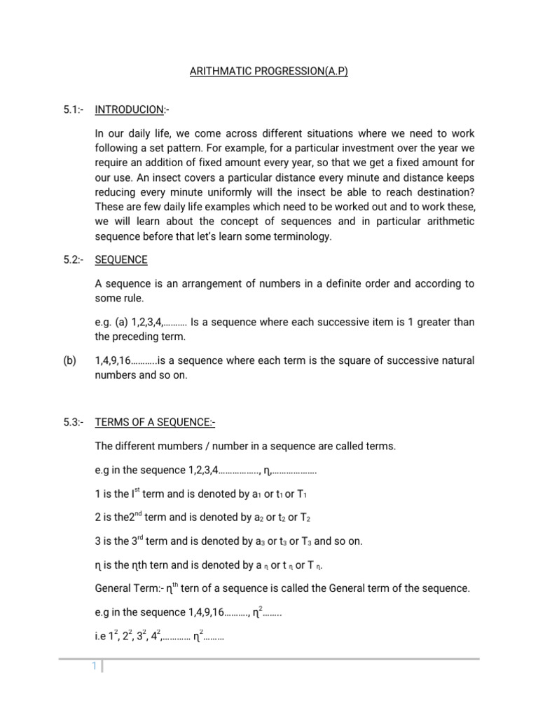 Chapter 5th Arthimatic Progression PYQ's Jkbose | PDF