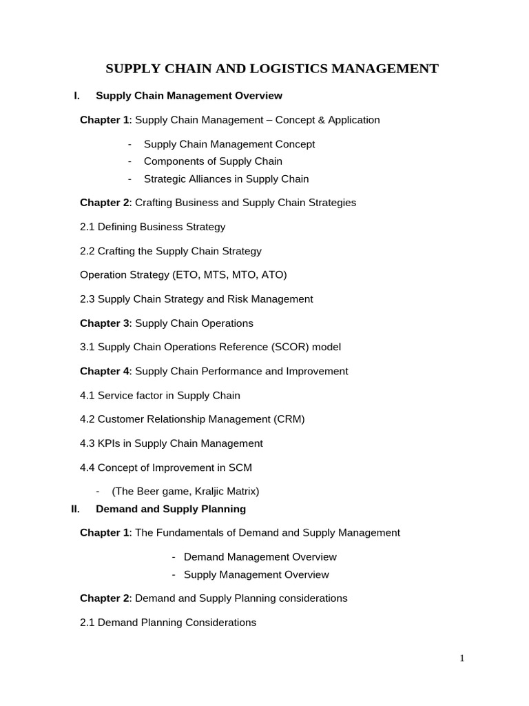 Supply Chain Management Essentials Guide | PDF | Logistics | Supply Chain