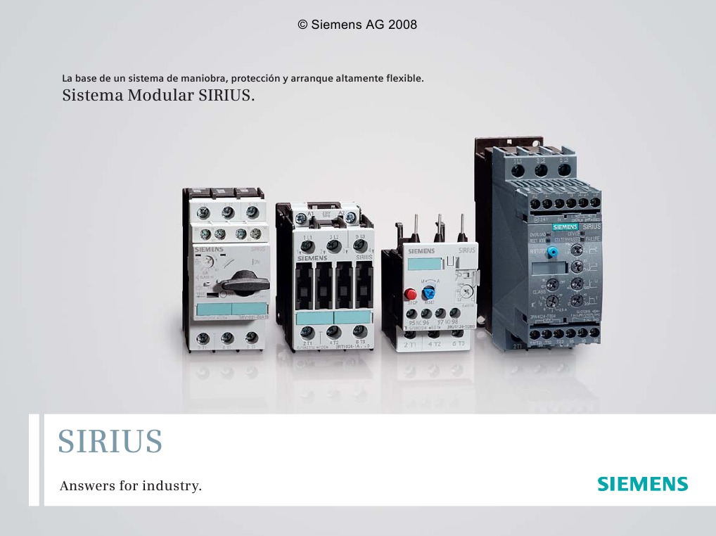 Contactores Siemens Sirius | PDF | Electricidad | Equipo eléctrico