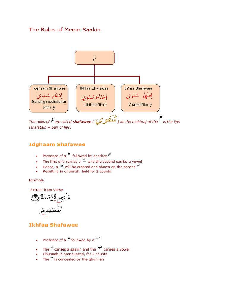 Meem Saakin Rules Explained | PDF