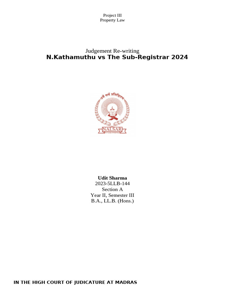 Judgment on Property Registration Dispute | PDF | Mortgage Law ...