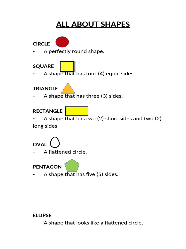 Definition of Shapes | PDF