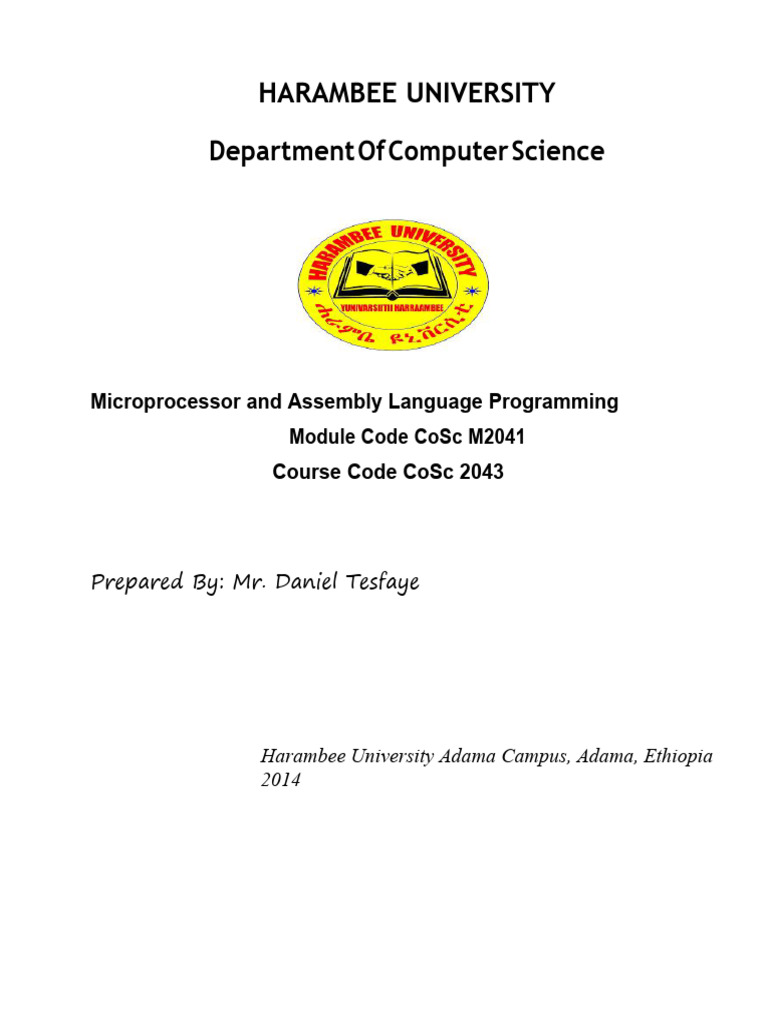 Microprocessor and Assembly Languag | PDF | Central Processing Unit | Cpu Cache