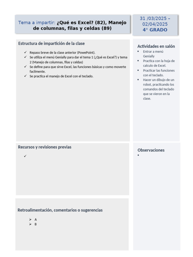 Semana 31 al 4 de abril 4prim | PDF